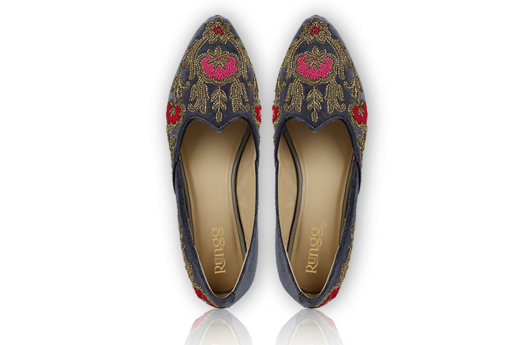 Handmade, Designer Shoes for Women, Embroidered | by Rungg